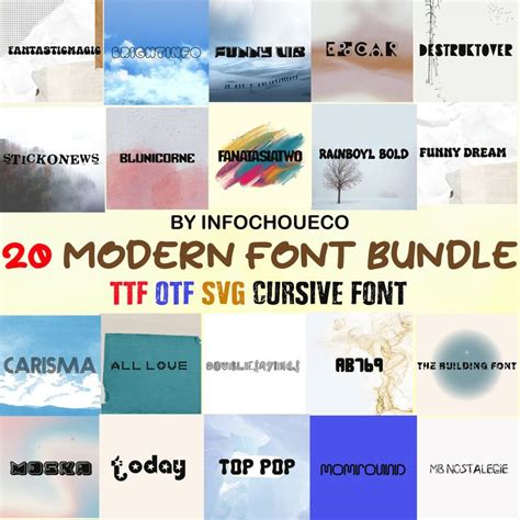 20 Fonts Bundle Svg Font Svg Ttf Otf Cursive Fonts SVG Etsy Font Bundles Cursive Fonts