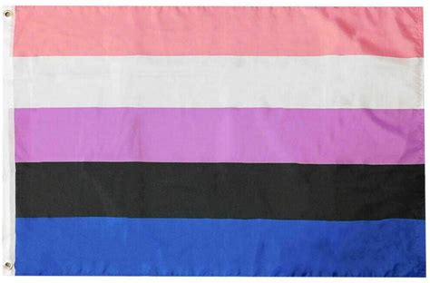 Genderfluid Gender Fluid Pride Woven Poly Nylon 3x5 3x5 Flag Banner