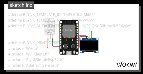 Dht22 And Oled Copy Wokwi Esp32 Stm32 Arduino Simulator