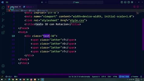 Texto Animado Con Html Y Css Youtube