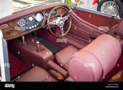 Dashboard And Interior Of Morgan Sports Car Showing Yarwood Imperial