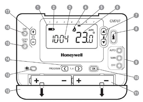 Honeywell Cm707 Programmable Thermostat Manual Manualslib