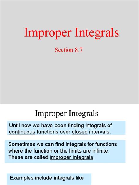 section 8 7 improper integrals pdf