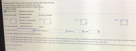 Solved Determine Whether A Shape Created Using A Glide Chegg Com