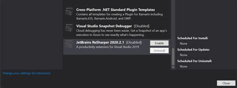 Uninstalling ReSharper Tools From Visual Studio ReSharper Support JetBrains