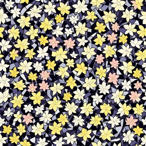 Premium Ai Image Beautiful Flower Tiling Pattern