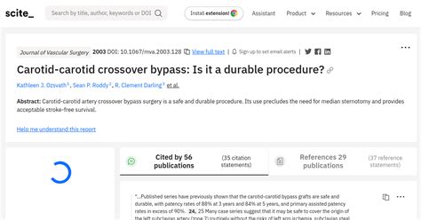 Carotid Carotid Crossover Bypass Is It A Durable Procedure [scite Report]