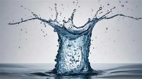 Водяной брызг изолирован на белом фоне Премиум Фото