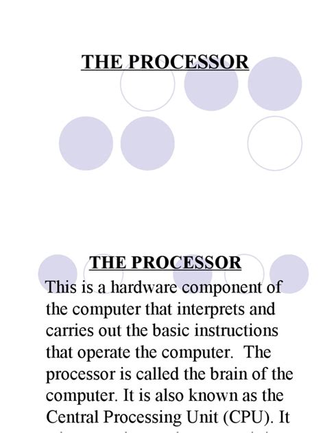 the processor pdf central processing unit computer data storage