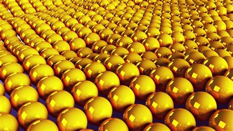 Premium Photo Wavy Surface Of Many Gold Balls 3d Rendering Background Modern Computer Generated