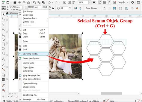 memasukkan gambar foto ke dalam objek di coreldraw zotutorial