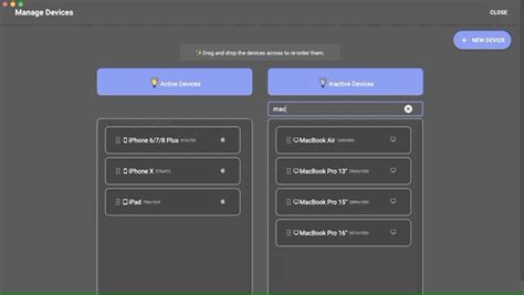 improve manage devices view ux · issue 423 · responsively org
