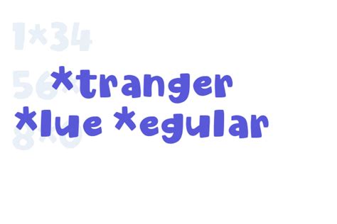 Stranger Blue Regular Font Free Download