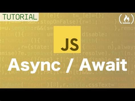 Asyncawait Javascript Tutorial