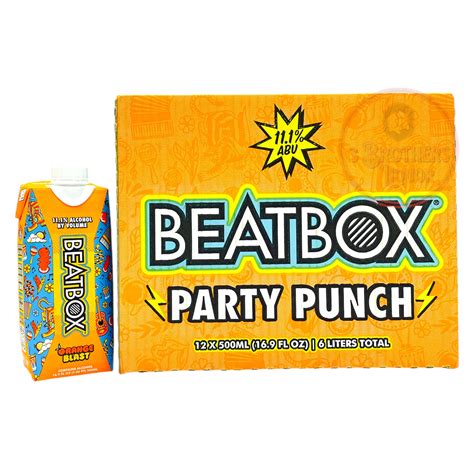 Beatbox Orange Blast Party Punch Flavored Wine Malt Beverage 12 X 500
