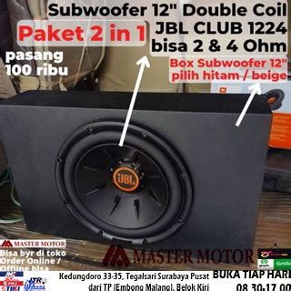 Jual Paket In Subwoofer Jbl Club Dan Box Subwoofer Kotak Hitam Beige Double Coil