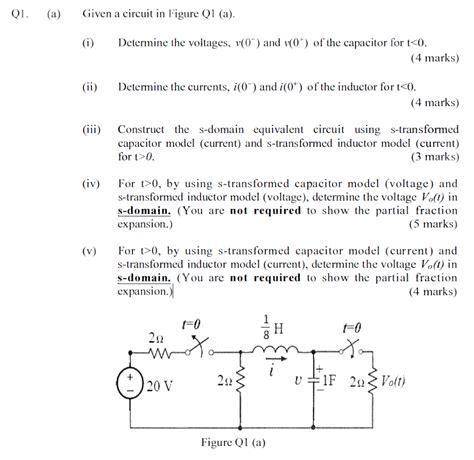 Solved Q1 A Given A Circuit In Figure Q1 A I Chegg Com