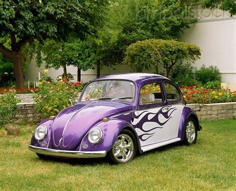 1965 Vw Bug Purple And White With Flames Vw Bug Classic Cars Trucks