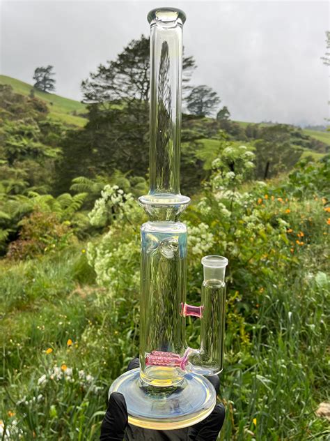 Uzzi Glass Double Inline Silver Fumedkarmaline Off Grid Society