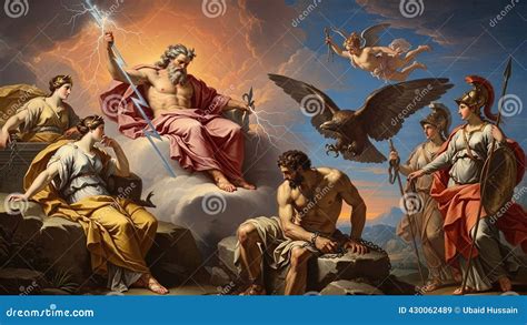 Chained Prometheus On Rock Vector Silhouette Illustration Isolated On