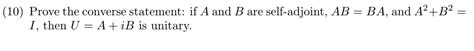 solved 10 prove the converse statement if a and b are