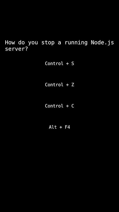 Nodejs How Do You Stop A Running Nodejs Server Qno6 Youtube