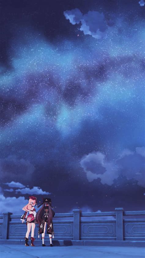 Hu Tao And Yanfei A Wallpaper I Made From A Photo I Took In Game R Genshin Photography