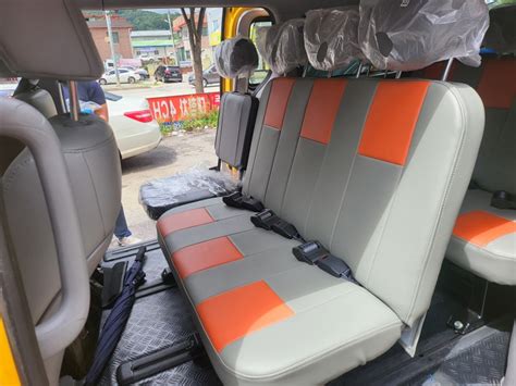 그랜드스타렉스 어린이보호차량에 15인승 시트개조 작업 입니다 네이버 블로그