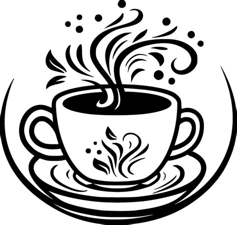 Coffee Black And White Isolated Icon Illustration 47845139 Vector
