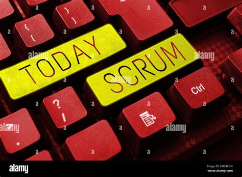 Hand Writing Sign Scrum Concept Meaning Handwriting As Distinct From