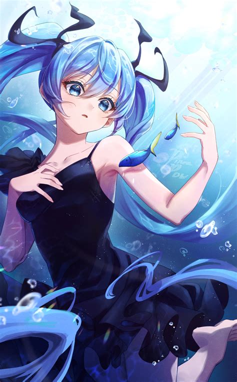 Safebooru 1girl Absurdres Bare Arms Bare Legs Barefoot Black Dress