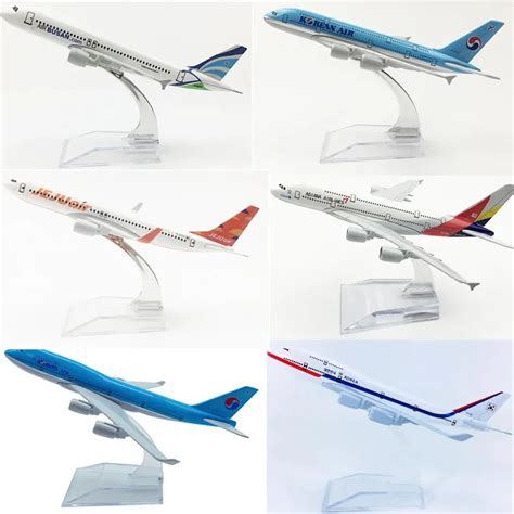 Korea Air Metal Diecast Aircraft Models 16cm From Kuo07 8 14