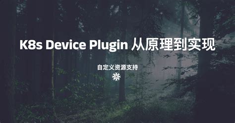 kubernetes教程 二一 自定义资源支持：k8s device plugin 从原理到实现 指月小筑 探索云原生