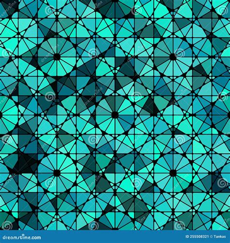 Vector Seamless Mosaic Art Pattern Art Background Stock Vector Illustration Of Retro Broken