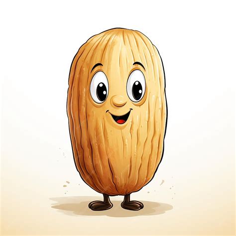 Premium Photo Drawing Image Of A Cute Little Peanut Character