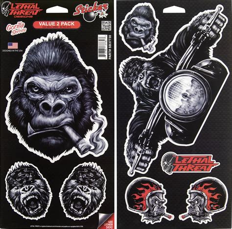 Lethal Threat Gorilla Series Decals Low Cost Louis 🏍️