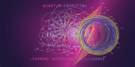 quantum computing abstract tech background concept with qubit learning