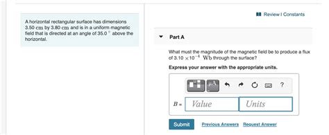 Solved Review Constants A Horizontal Rectangular Surface Has Chegg