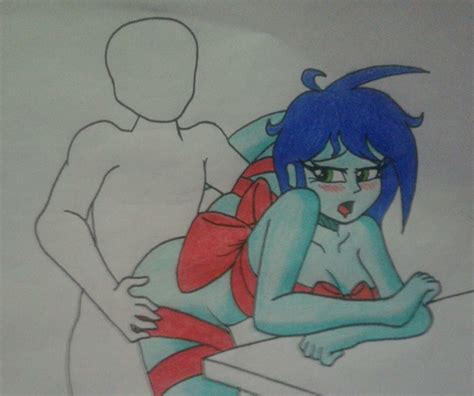 Rule 34 Blue Hair Christmas Outfit Female Focus Green Eyes Oc Sex