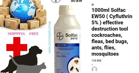 1000ml Solfac EW50 ( Cyfluthrin 5% ) effective destruction tool ...