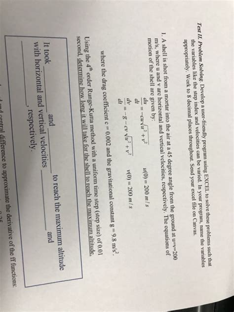 test ii problem solving develop a user friendly