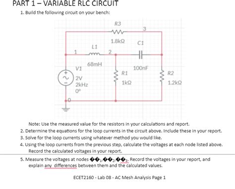 Note Use The Measured Value For The Resistors In Chegg Com