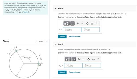 Solved Particles A And B Are Traveling Counter Clockwise Chegg