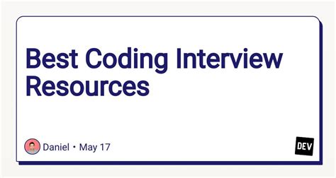Best Coding Interview Resources Rdevto