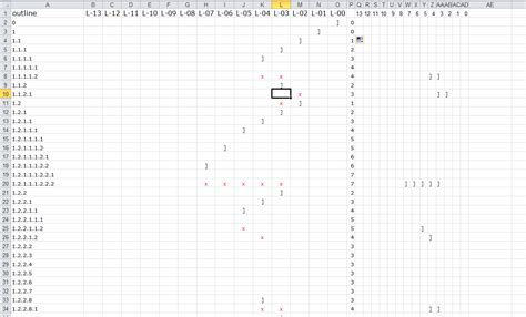 excel move a character from a cell to a new cell based on a numbered outline stack overflow