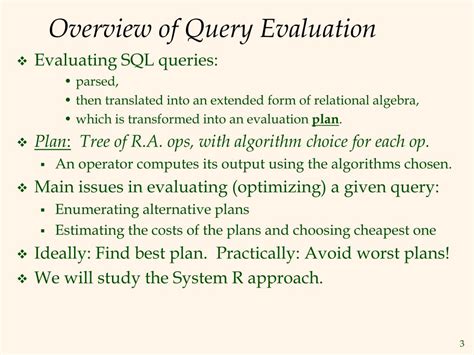 Ppt Overview Of Query Evaluation Powerpoint Presentation Free Download Id5658415
