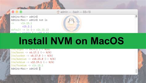 how to install and configure nvm on macos