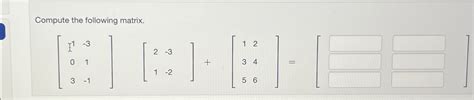 Solved Compute the following | Chegg.com