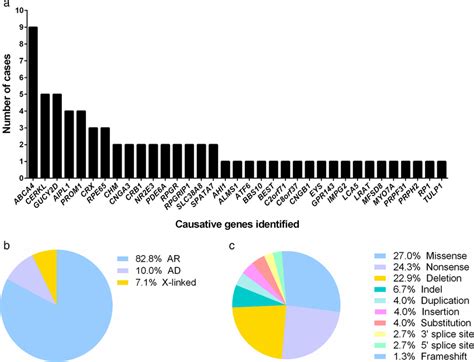 a frequency of causative genes identified in 70 patients from download scientific diagram