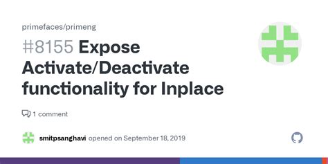 Expose Activate Deactivate Functionality For Inplace Issue Primefaces Primeng GitHub